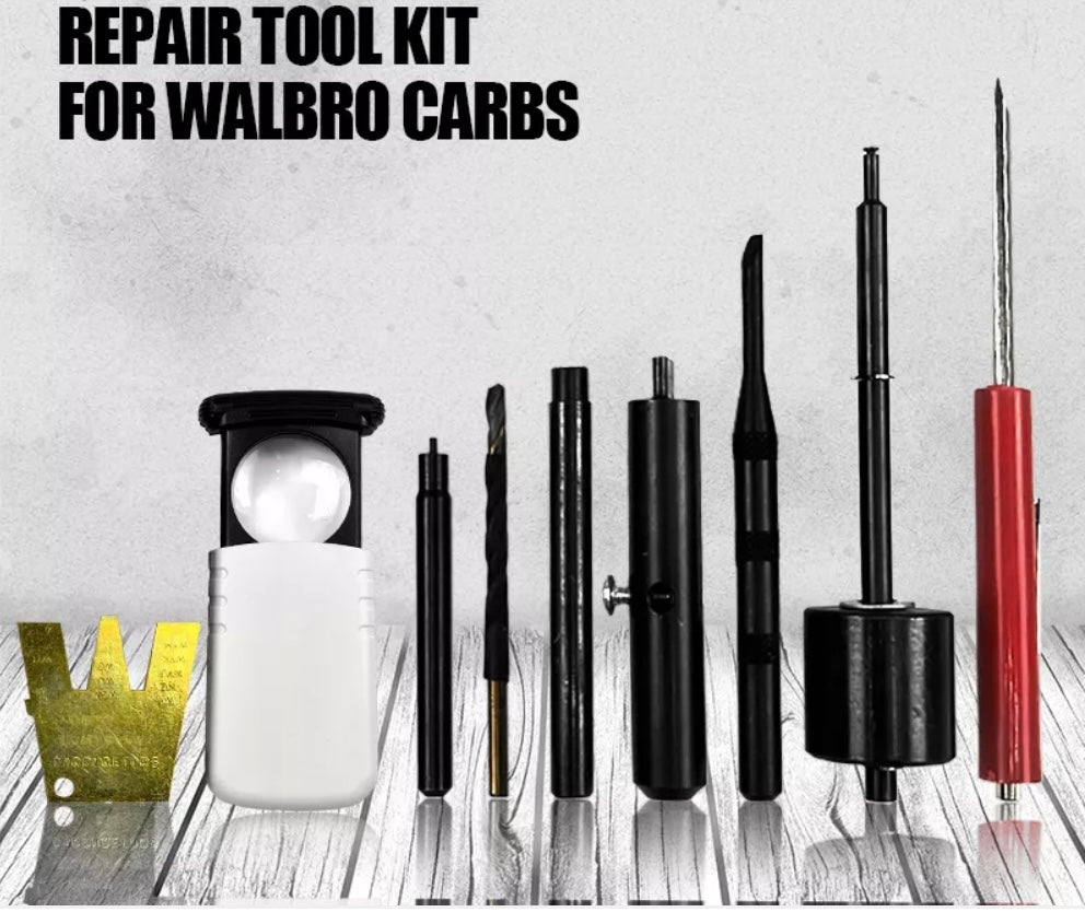 BLUESAWS 9in1 Carburetor Repair Tool Kit With W Metering Lever Gauge